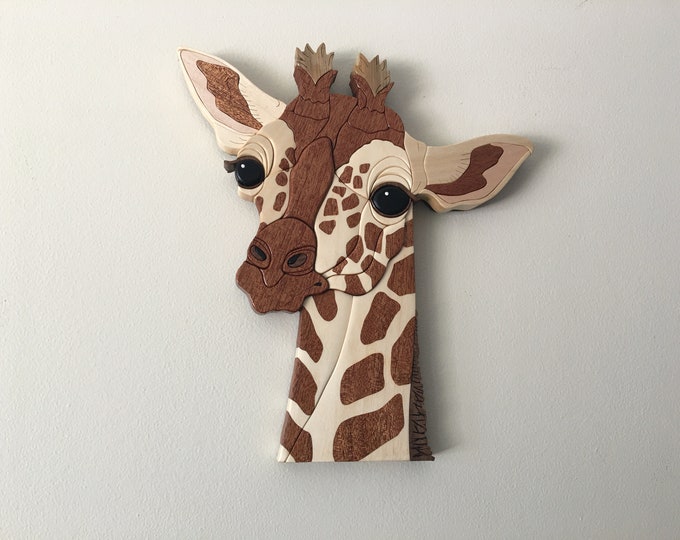 Giraffe Intarsia - Etsy