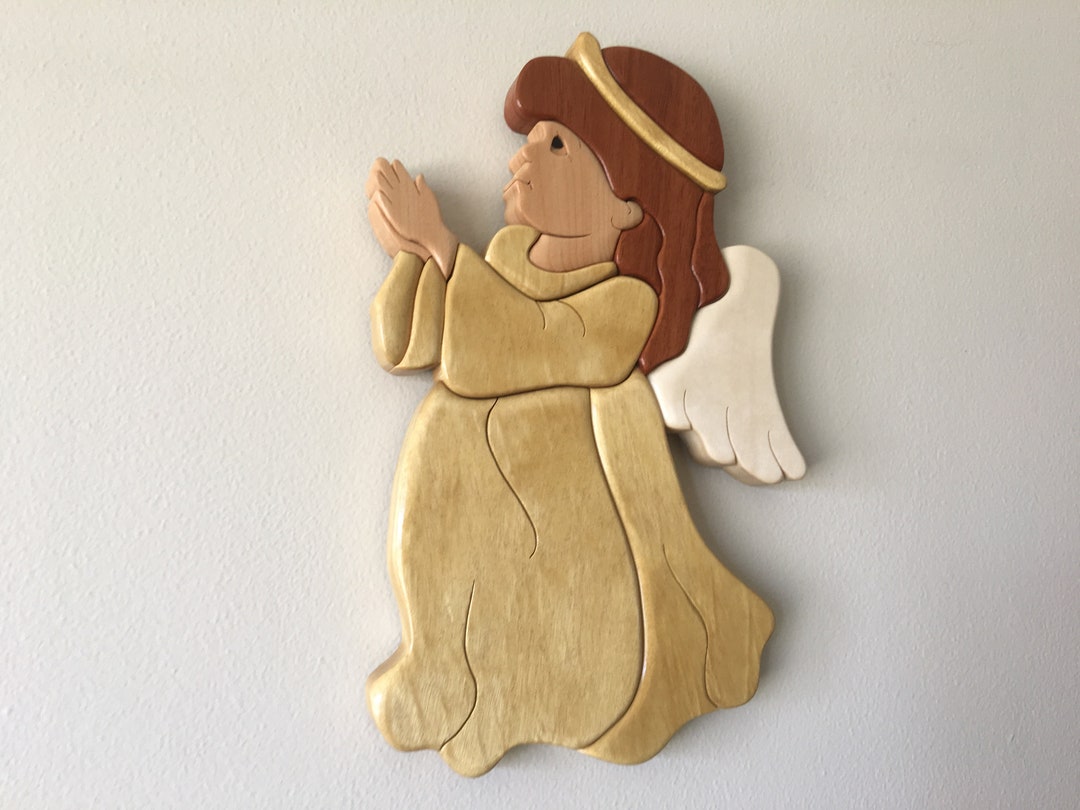 Child Angel Intarsia - Etsy