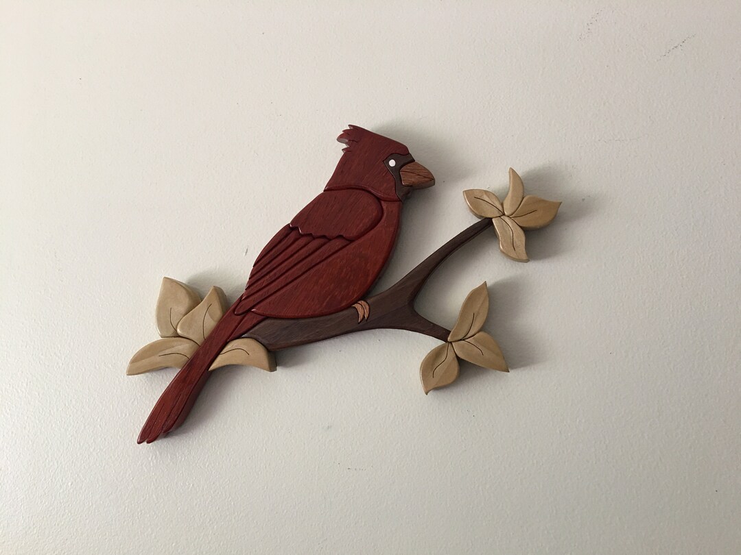 Cardinal Intarsia - Etsy