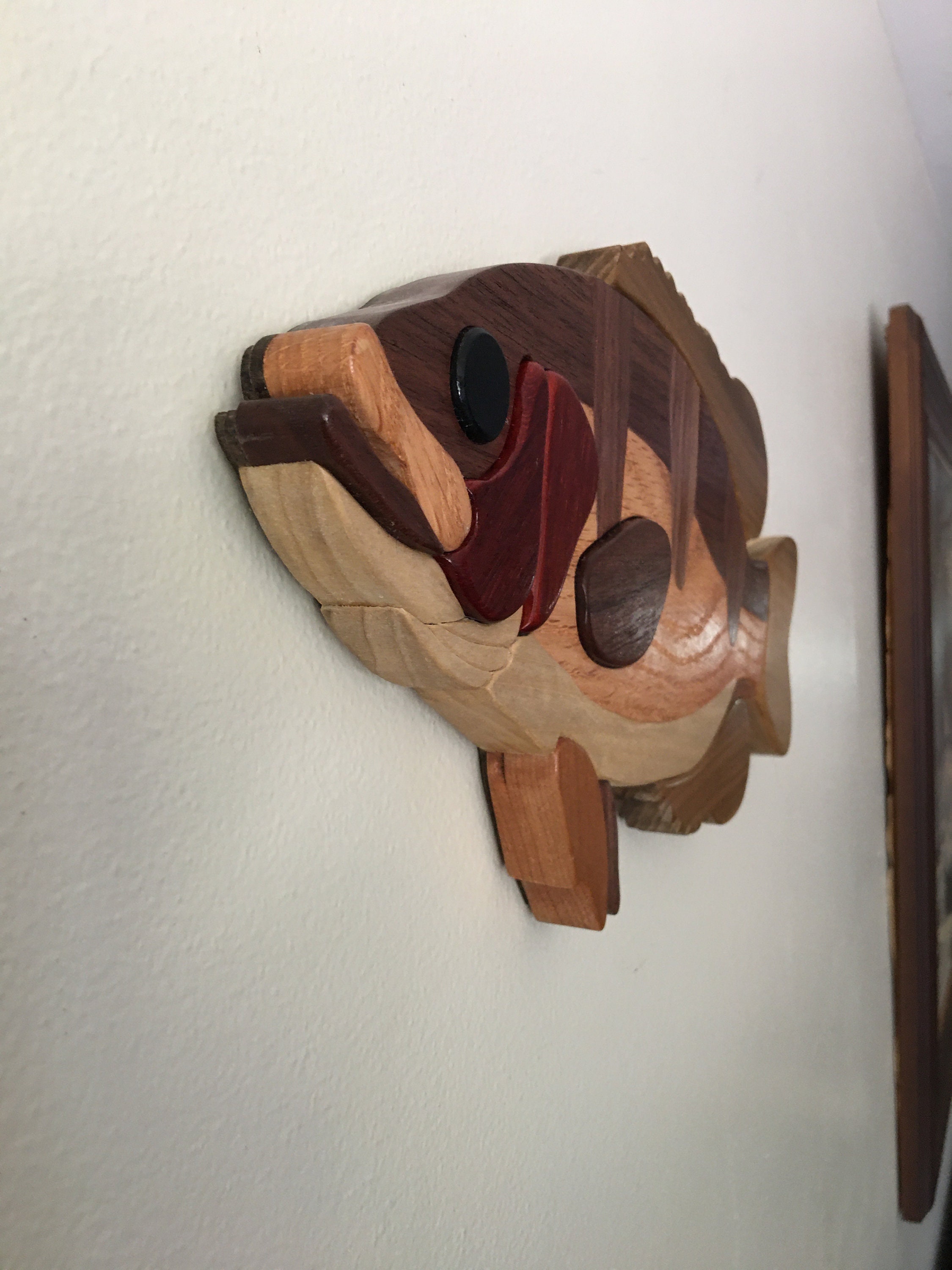 Rock Bass Intarsia Fish - Etsy