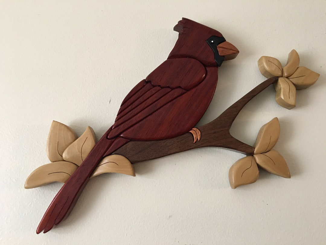 Cardinal Intarsia - Etsy