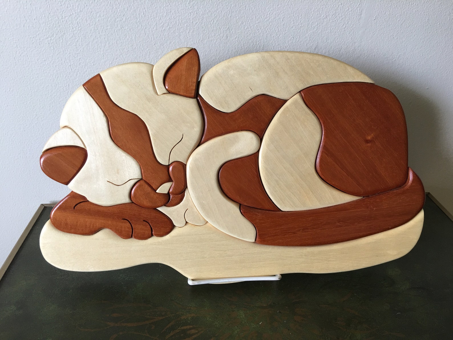 Cat Sleeping Intarsia - Etsy