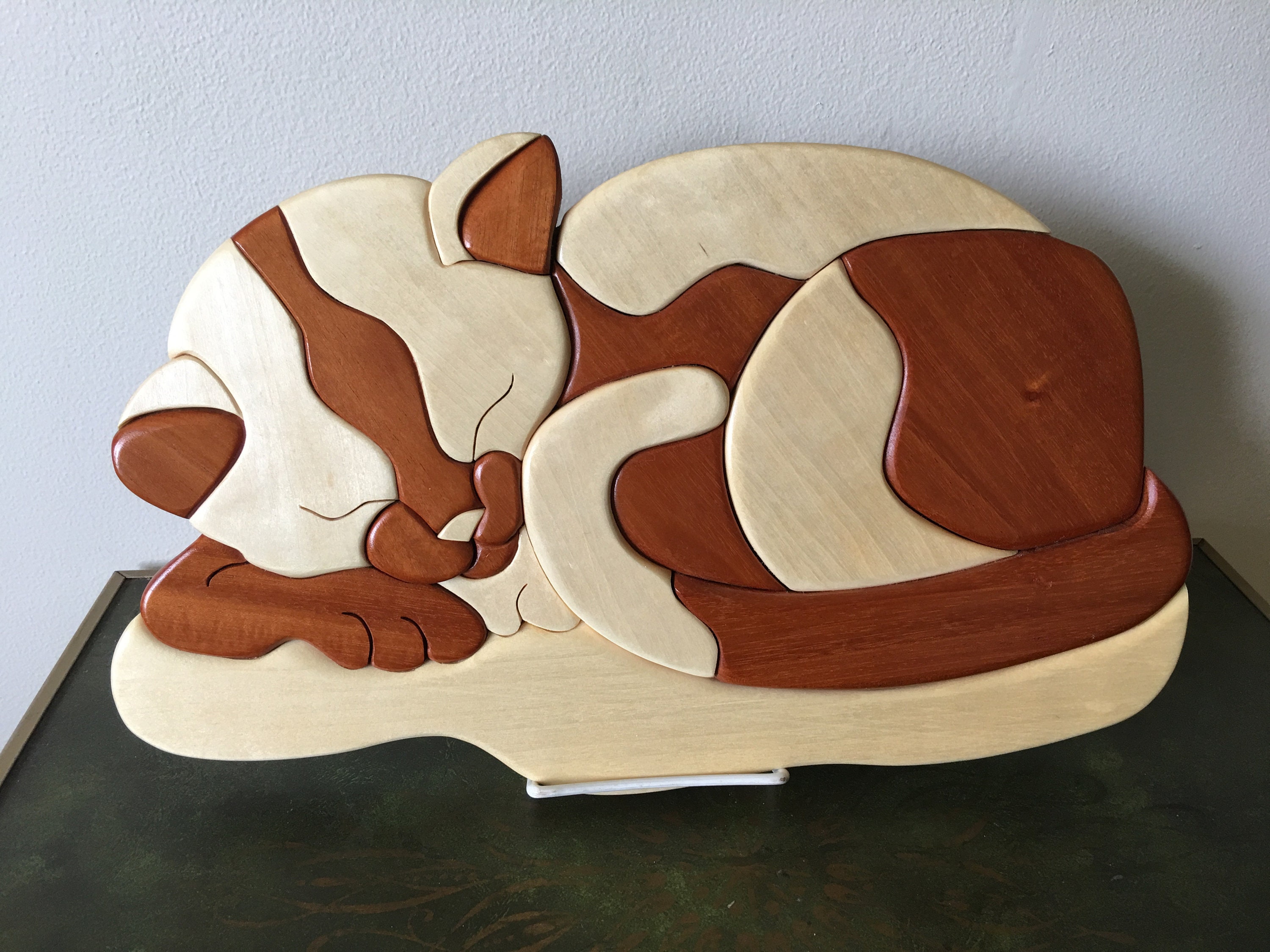Cat Sleeping Intarsia - Etsy