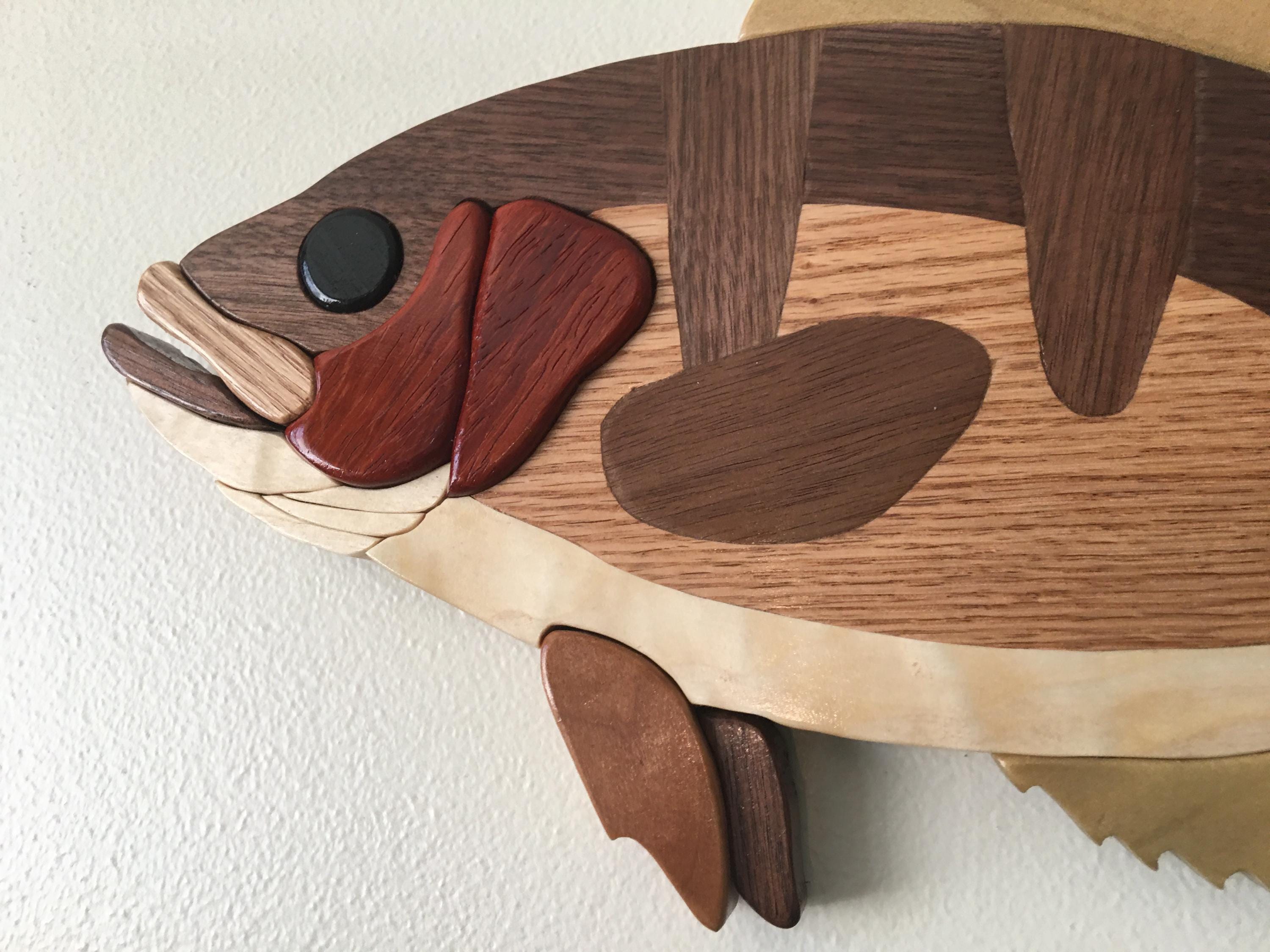 Rock Bass Intarsia Fish - Etsy