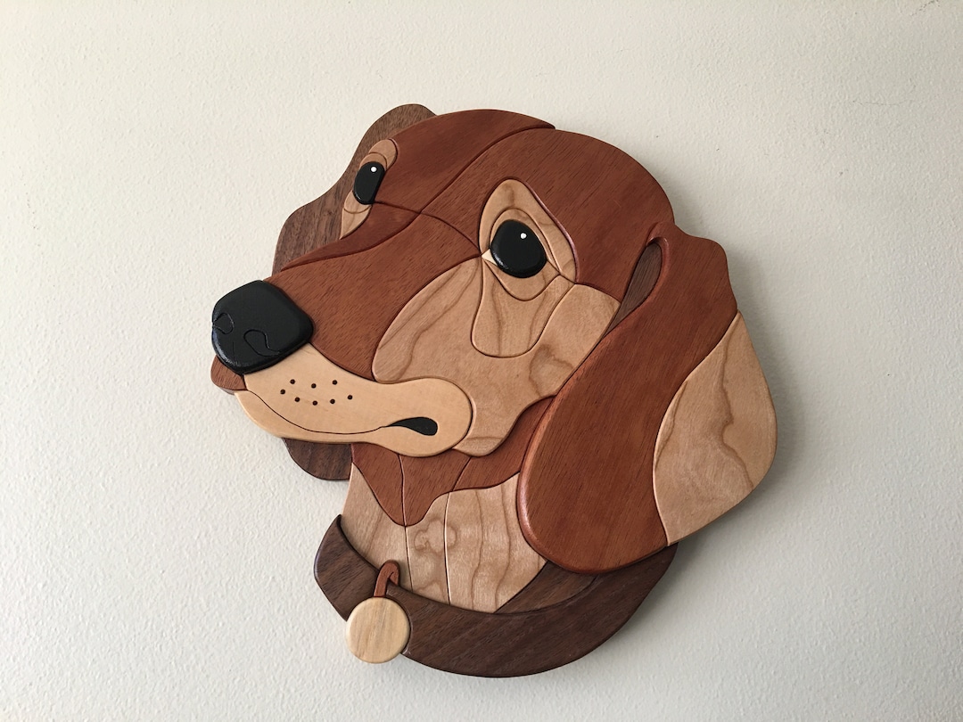 Dachshund Intarsia - Etsy