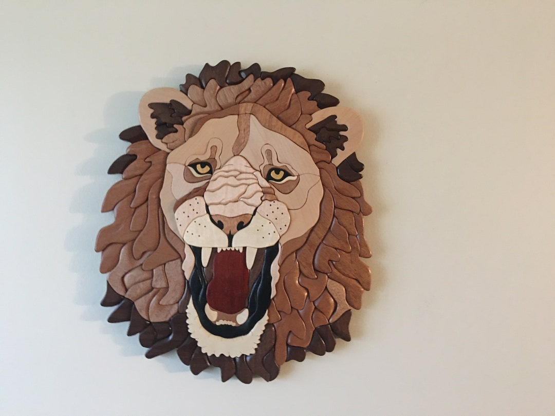 Lion Intarsia - Etsy