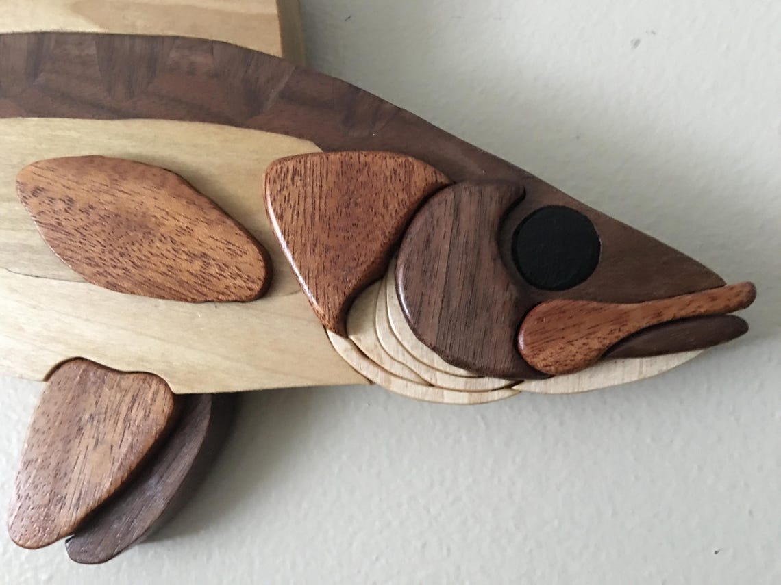 Fish Walleye Intarsia - Etsy Canada