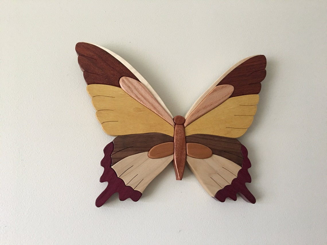 Butterfly Intarsia - Etsy