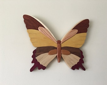 Queen Butterfly Intarsia Pattern, Wooden Insect Wall Art PDF Design ...