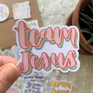 Team Jesus Sticker Colorful Sticker Christian Sticker Pack - Etsy