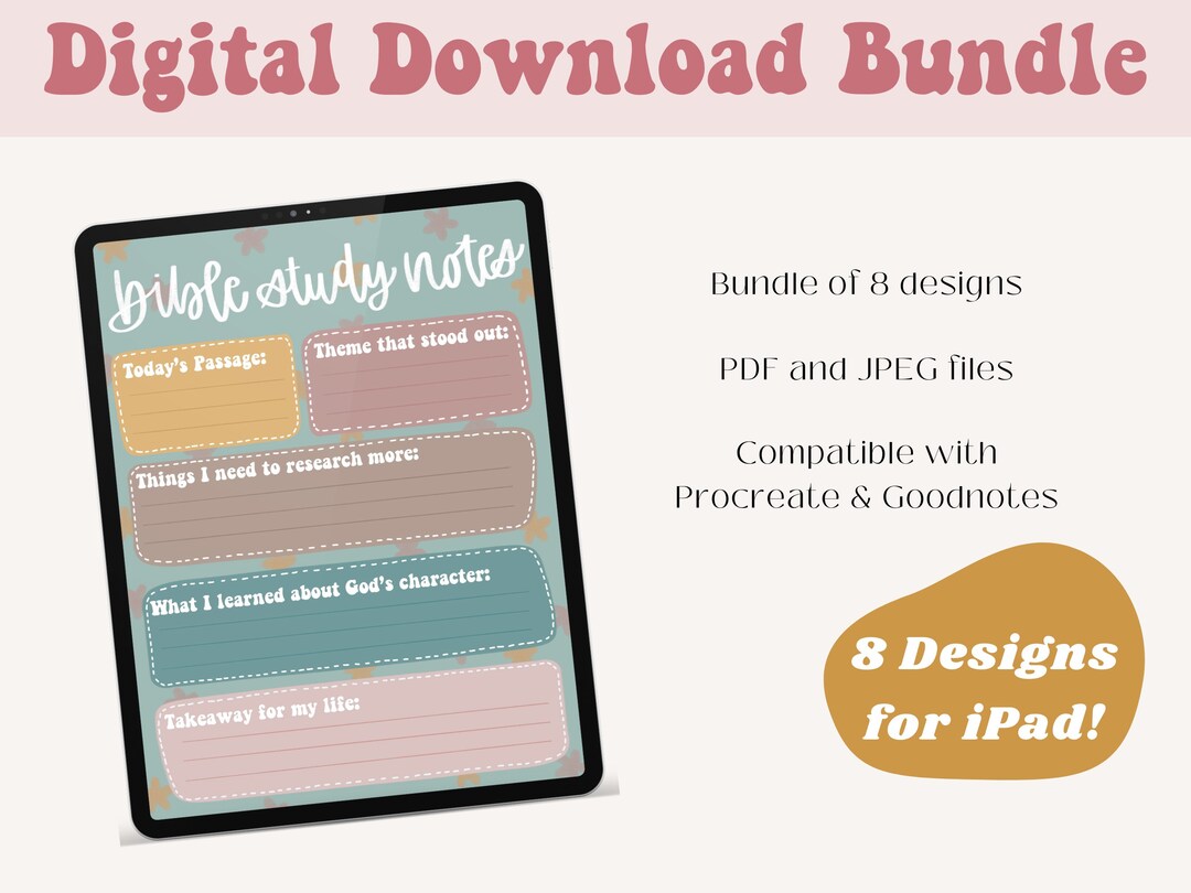 Christian Daily Planner, Christian Habit Tracker, Digital Bible Study ...
