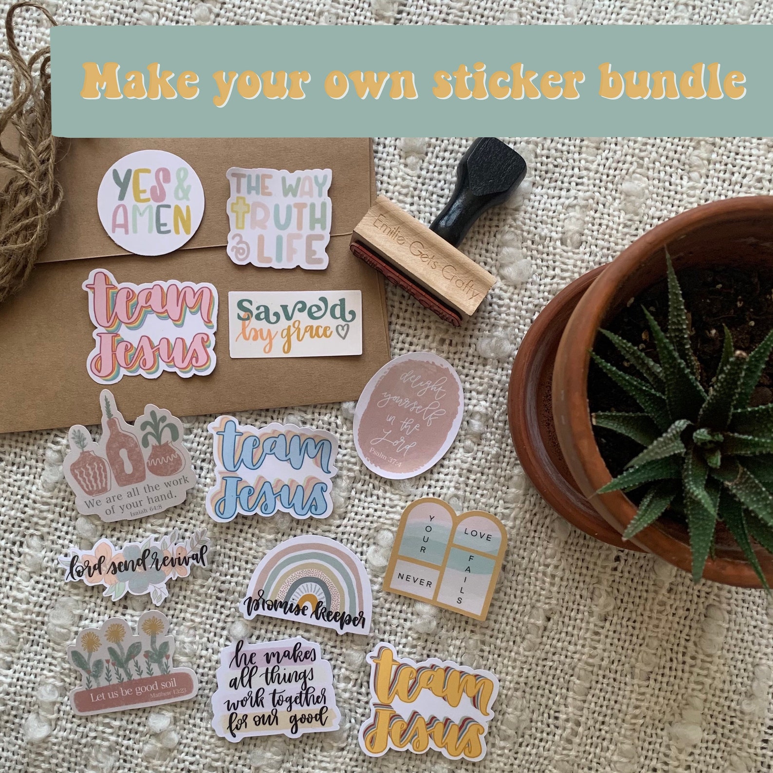 Team Jesus Sticker Colorful Sticker Christian Sticker Pack - Etsy