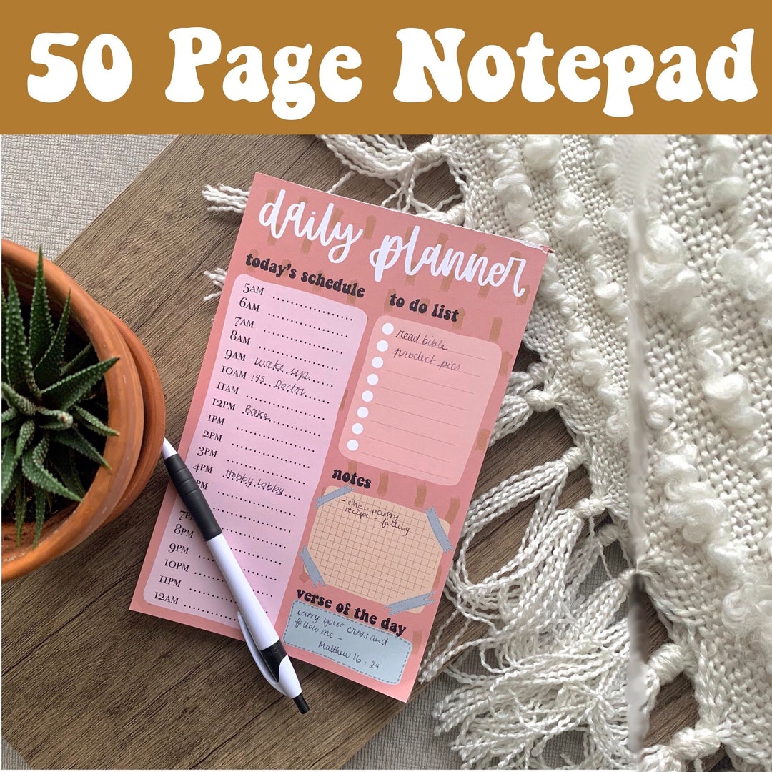 Christian Daily to Do List, Habit Tracker Notepad, Faith Based Notepad ...