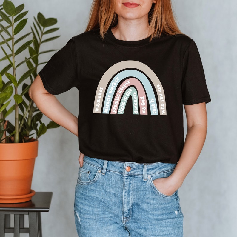 Waymaker Shirt Christian Rainbow Shirt Christian Tees - Etsy