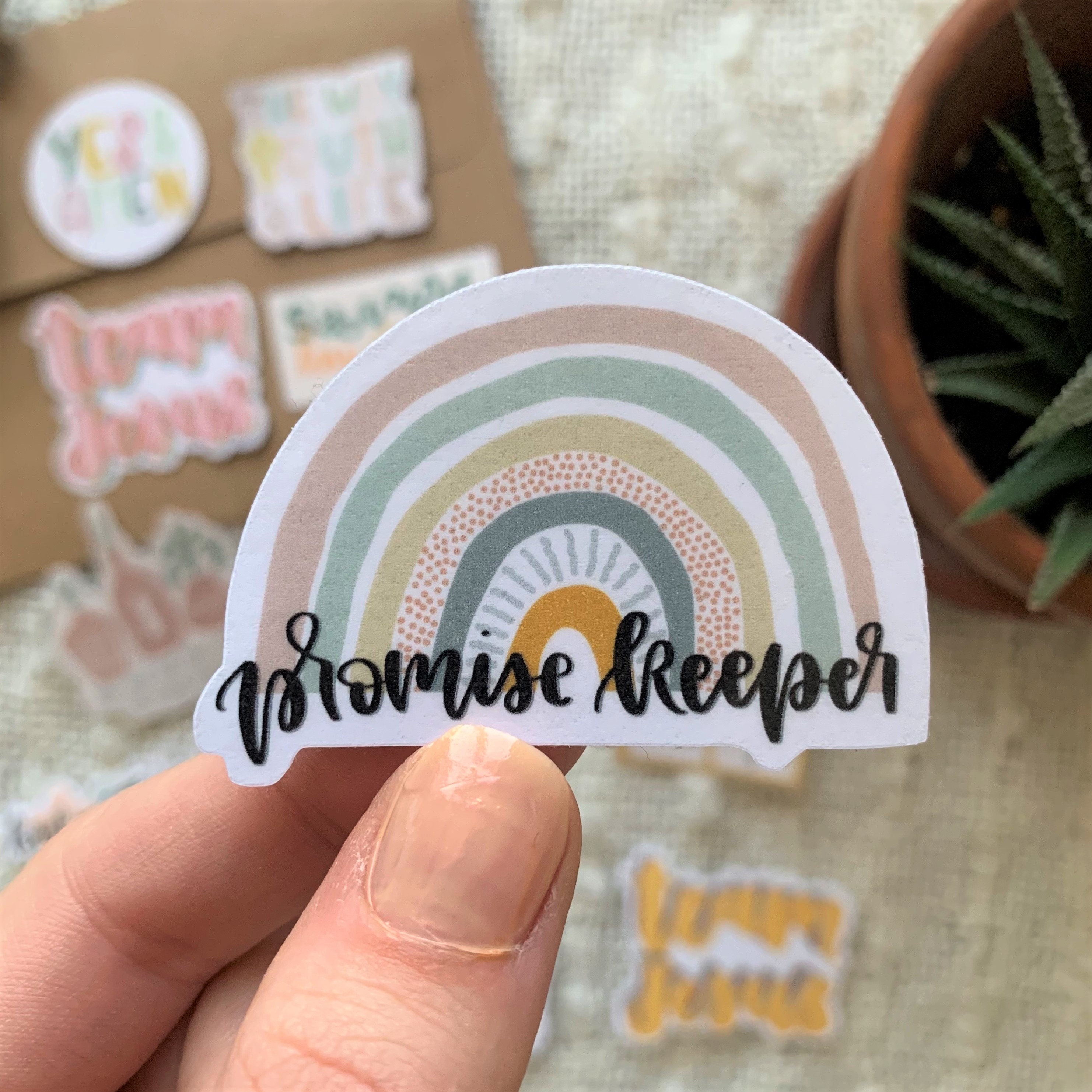 Promise Keeper Rainbow Boho Christian Sticker Rainbow - Etsy