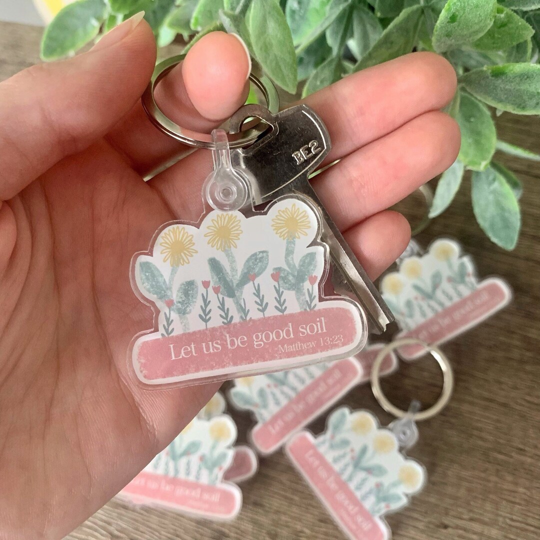 Christian Keychain, Flower Keychain, Jesus Keychain, Religious Keychain ...