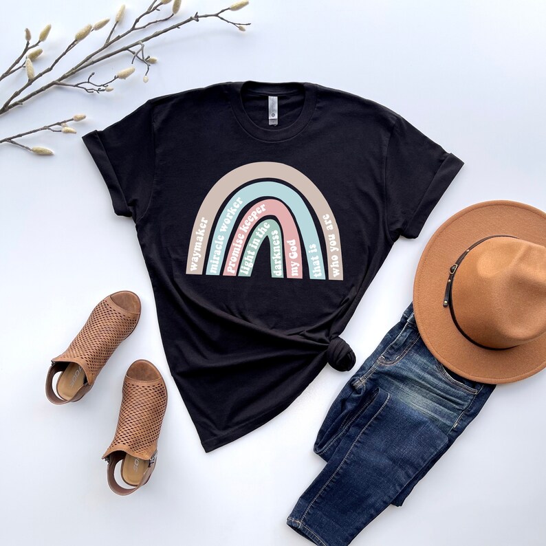 Waymaker Shirt Christian Rainbow Shirt Christian Tees - Etsy