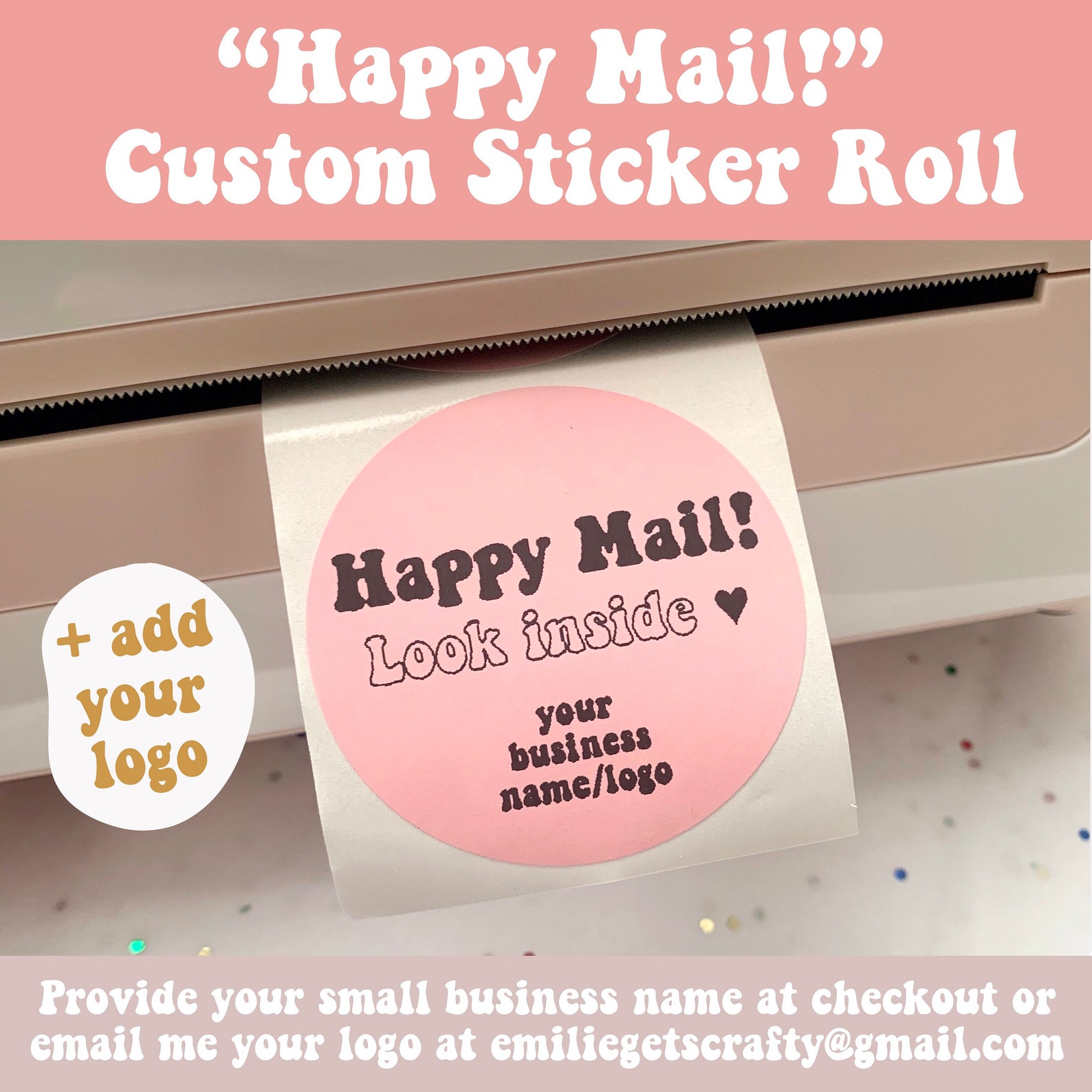 Custom Sticker Logo Thank You Sticker Custom Sticker Labels - Etsy