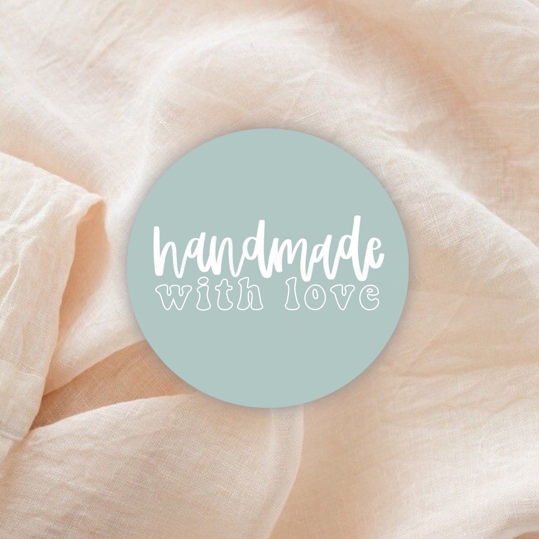 Handmade With Love, 20 Round Sticker Sheet, Boho Packaging Sticker ...
