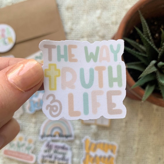 The Way the Truth the Life Sticker Jesus Is Christian - Etsy
