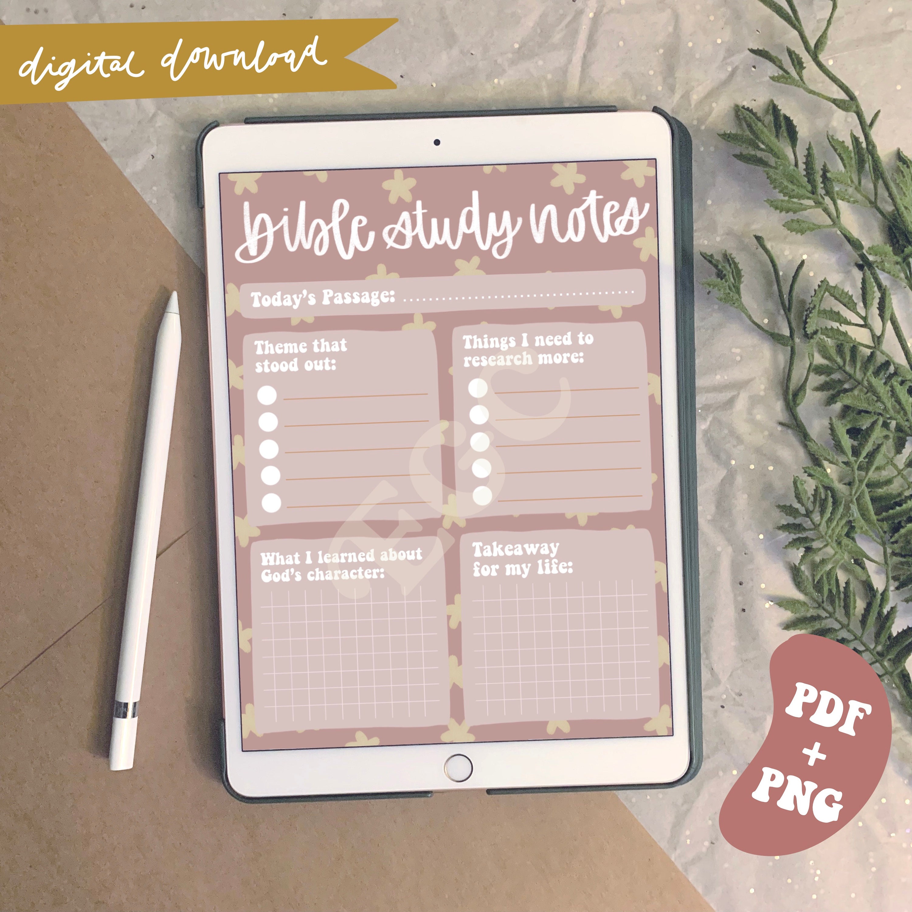 Digital Bible Study Journal Digital Bible Study Notes - Etsy