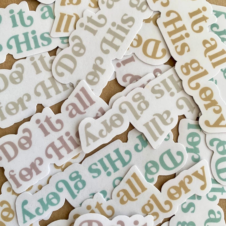 Do It All for the Glory of God Sticker 1 Corinthians 10:31 - Etsy