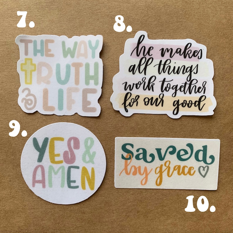 Christian Sticker Pack Faith Stickers Christian Sticker - Etsy