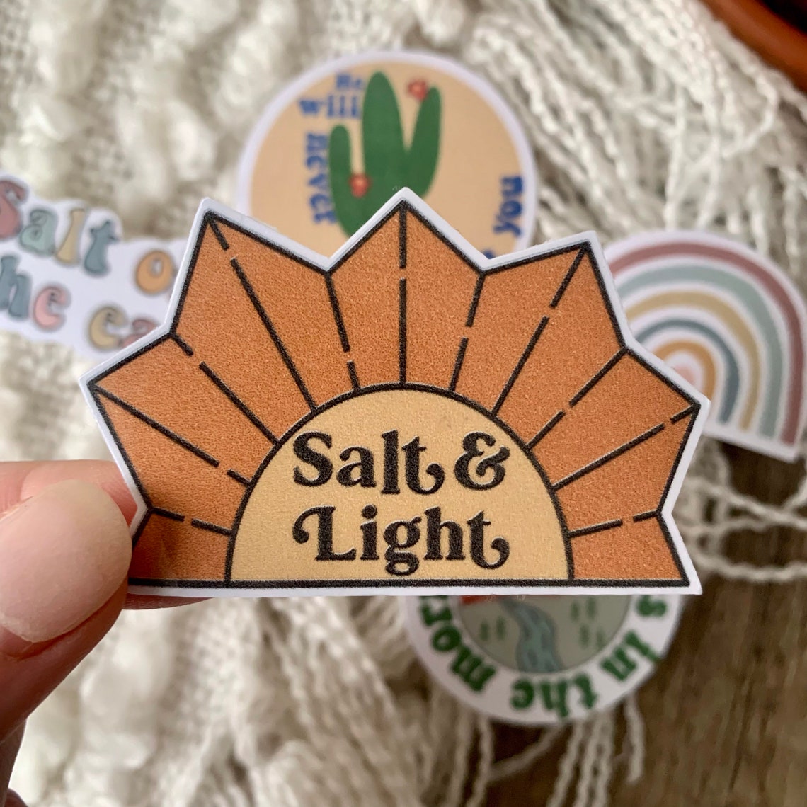 Salt & Light Sticker Boho Christian Sticker Vintage Sun | Etsy