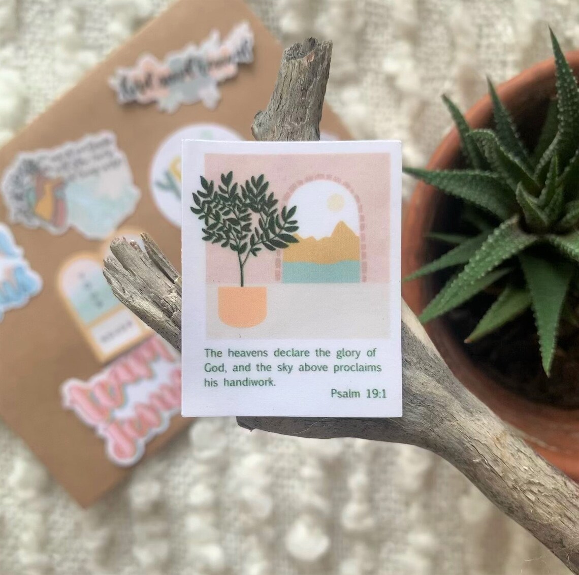 Boho Sticker Bundle Faith Stickers Christian Sticker Pack | Etsy