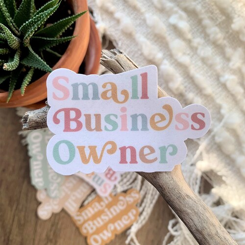 Small Business Owner Holographic Sticker - Etsy