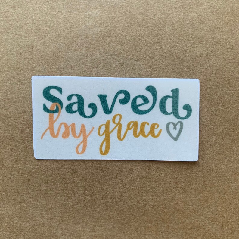Grace Sticker Saved by Grace Earth Tones Sticker Christian - Etsy