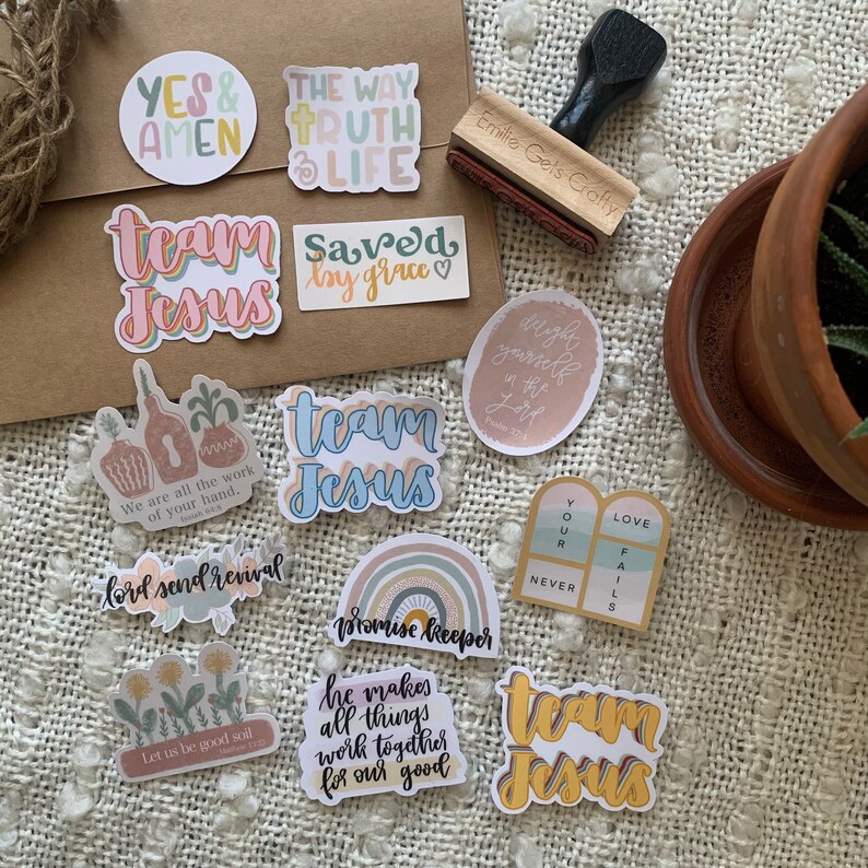 Boho Christian Sticker Neutral Sticker Clay Pots Isaiah - Etsy