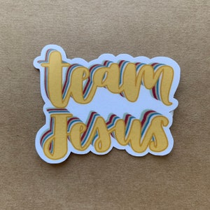 Team Jesus Sticker Colorful Sticker Christian Sticker Pack - Etsy