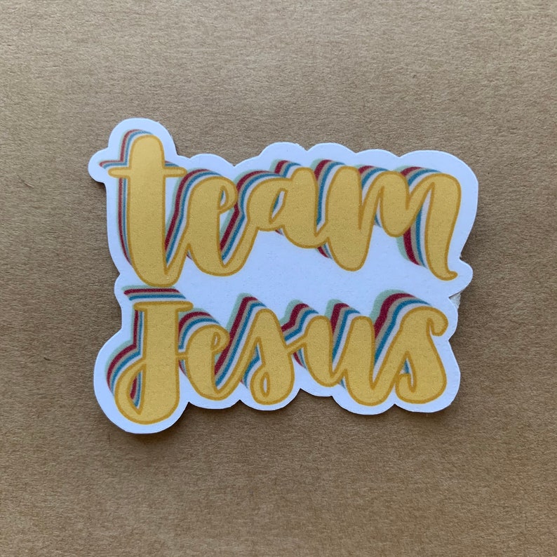 Team Jesus Sticker Colorful Sticker Christian Sticker Pack - Etsy