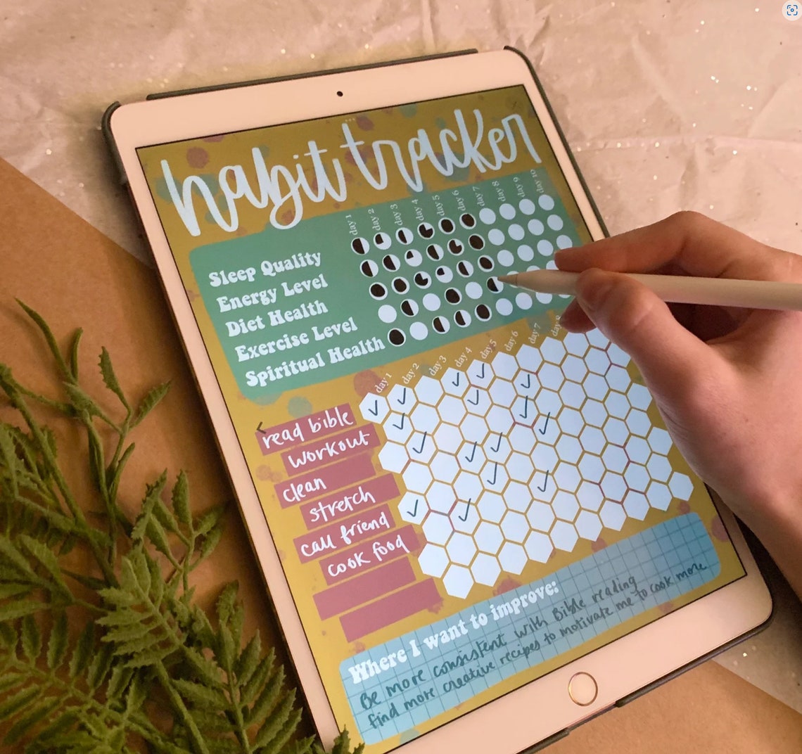 Christian Habit Tracker Bible Study Notes Digital Bible - Etsy