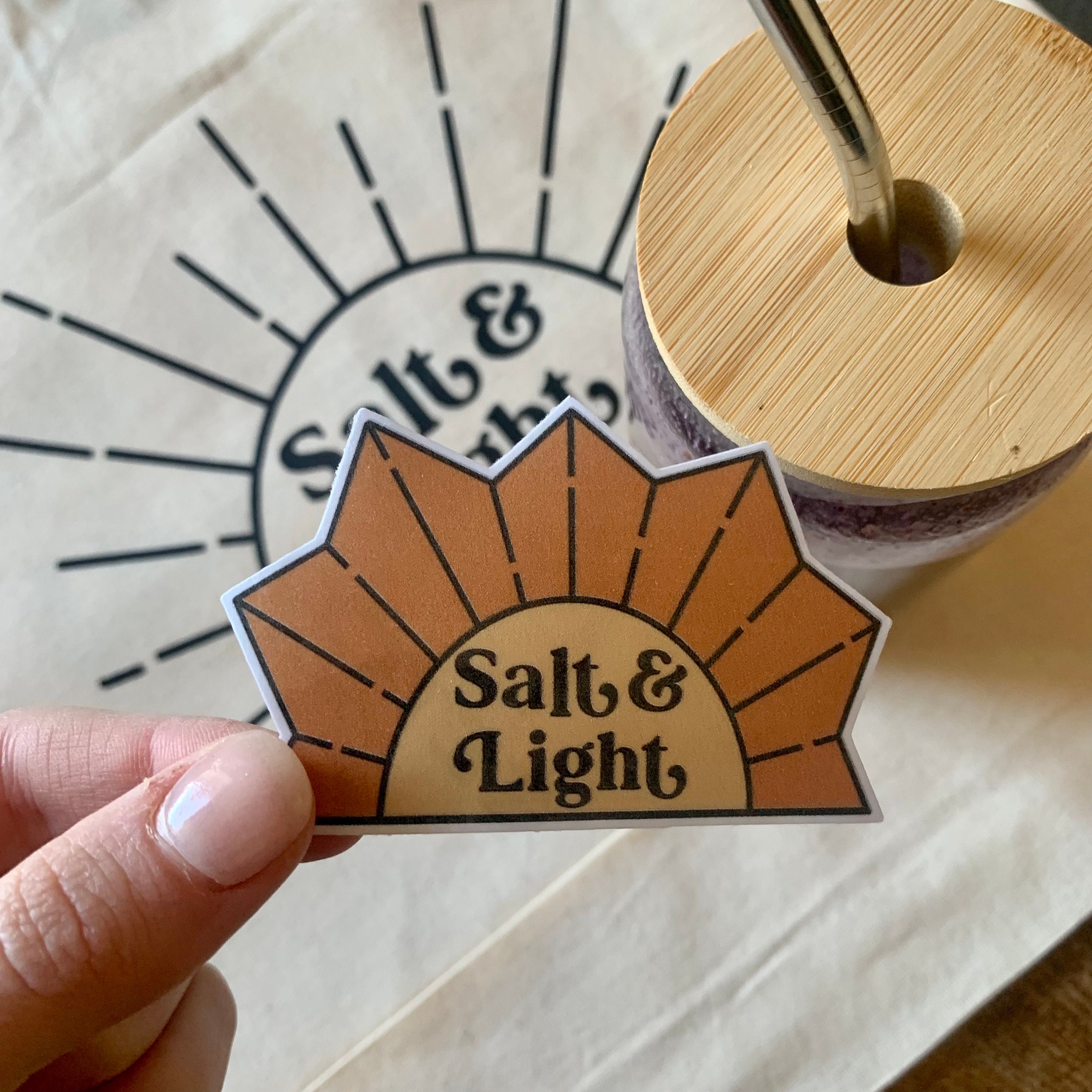 Salt & Light Sticker Boho Christian Sticker Vintage Sun - Etsy