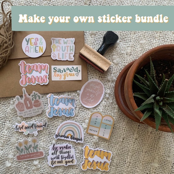 Christian Sticker Bundle Faith Stickers Christian Sticker - Etsy