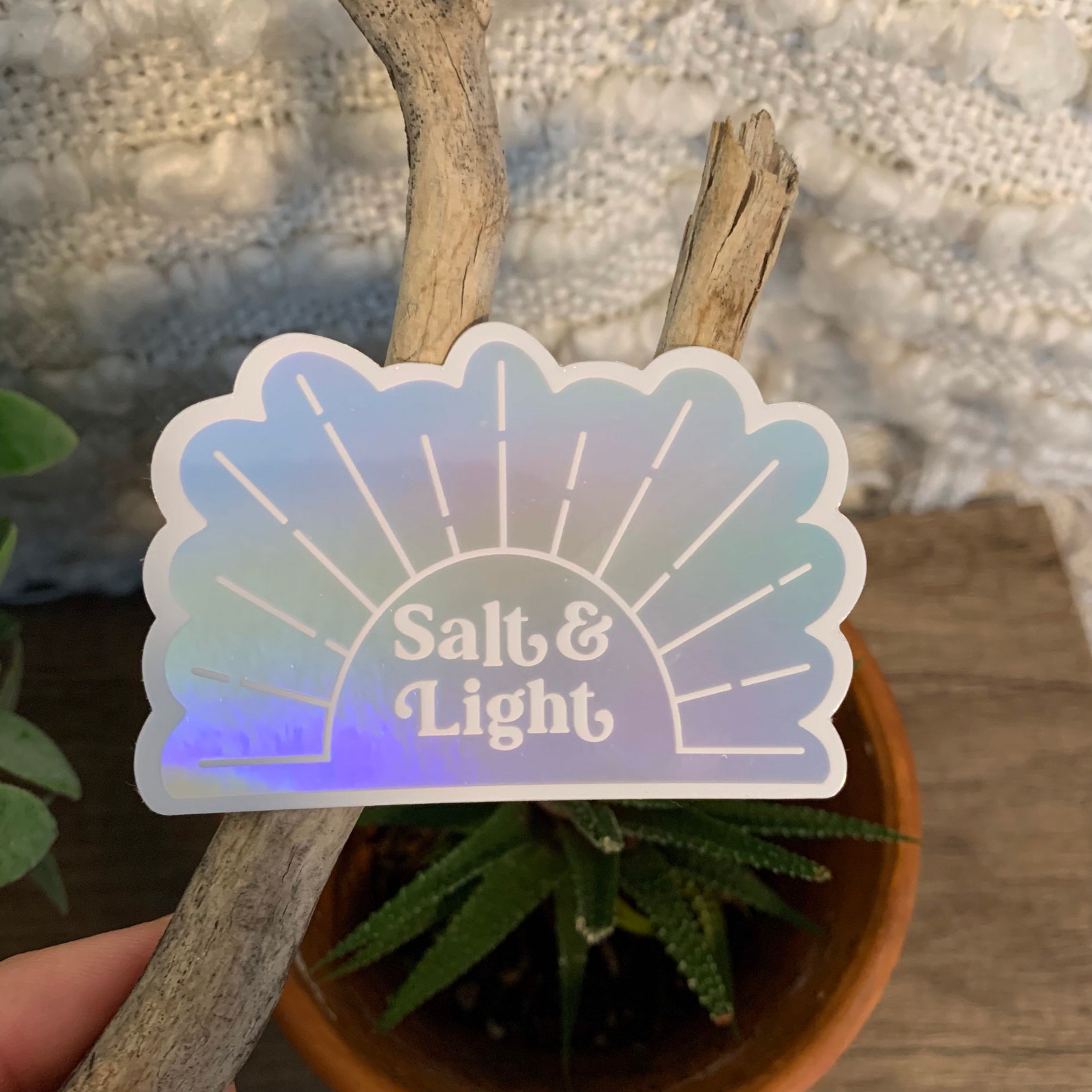Holographic Sticker Iridescent Sticker Salt & Light Sticker - Etsy