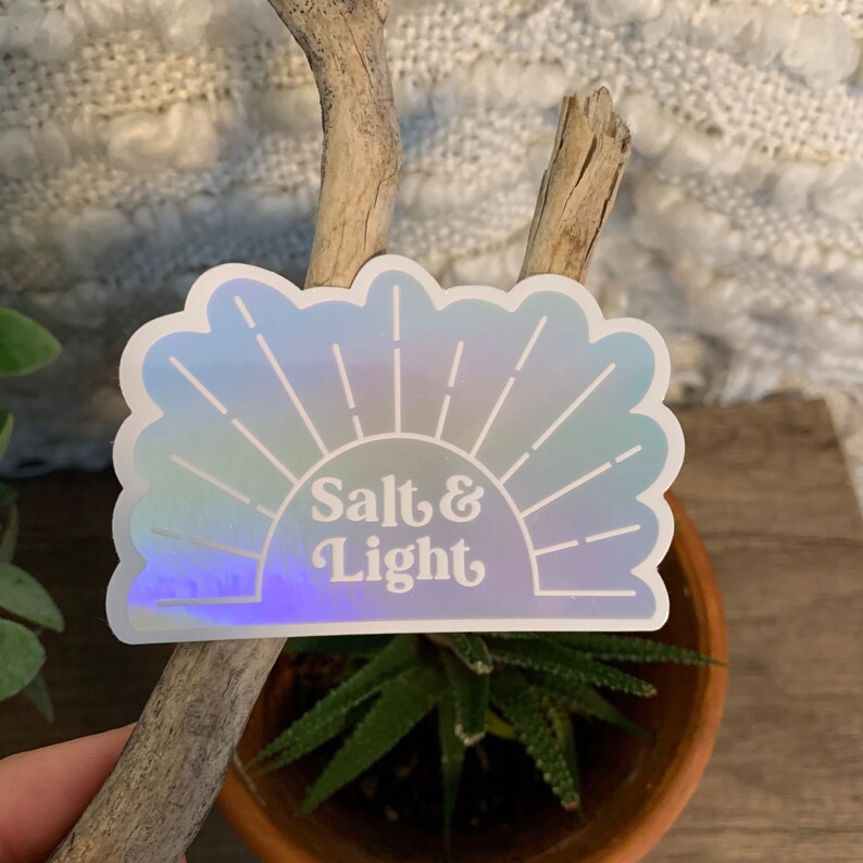 Holographic Sticker Iridescent Sticker Salt & Light Sticker - Etsy