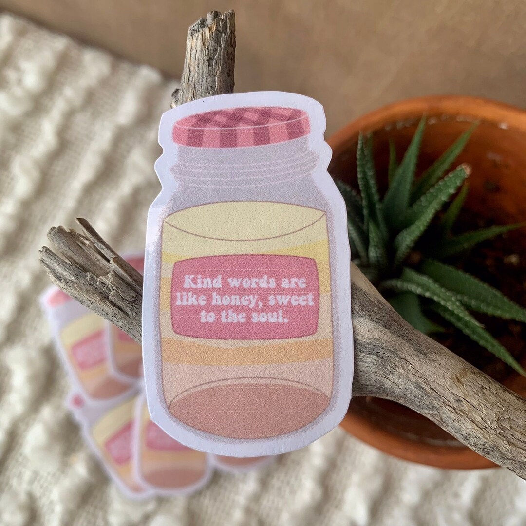 Honey Sticker Christian Sticker Pack Kind Words Are Like - Etsy