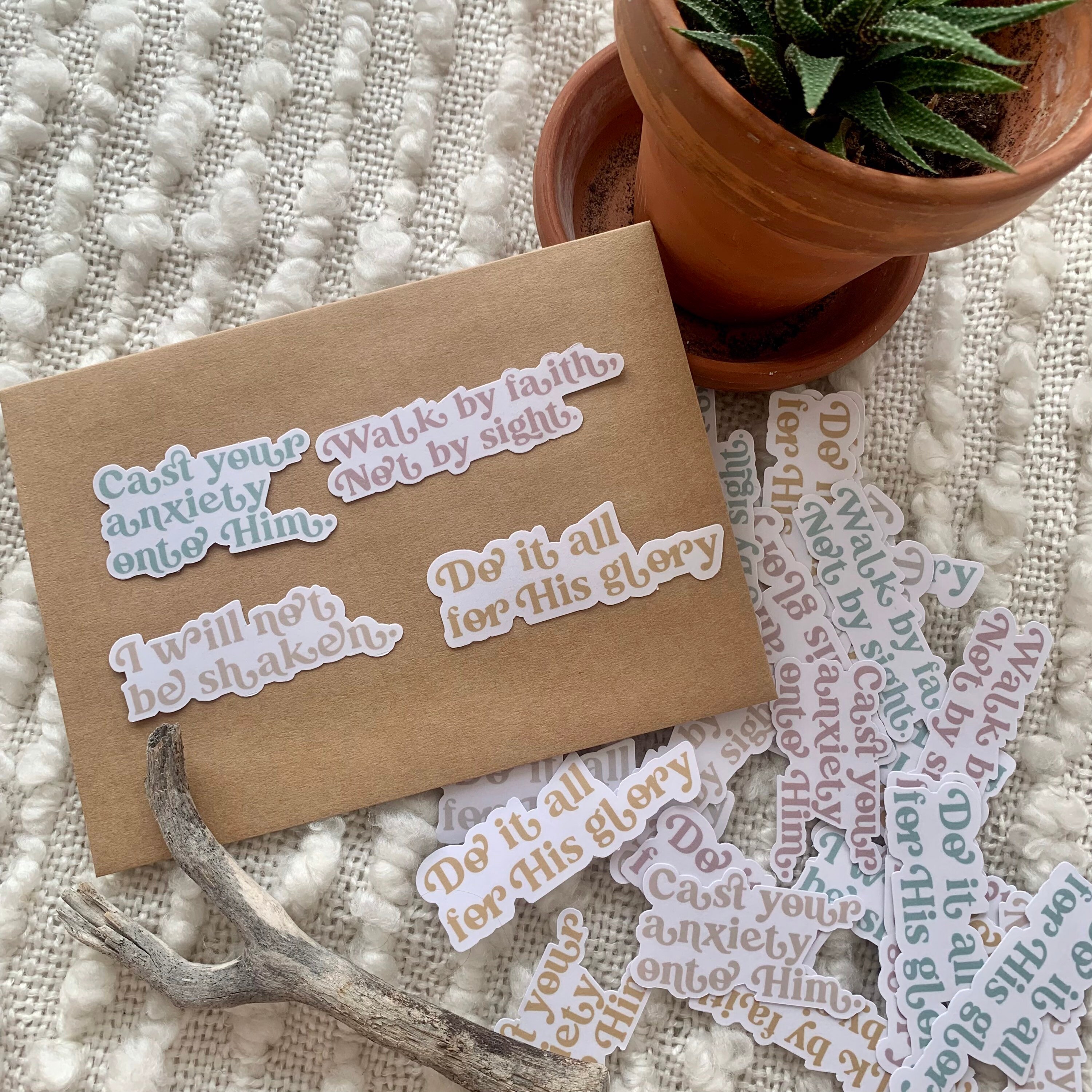 Christian Sticker Pack Bible Verse Stickers Boho Sticker - Etsy