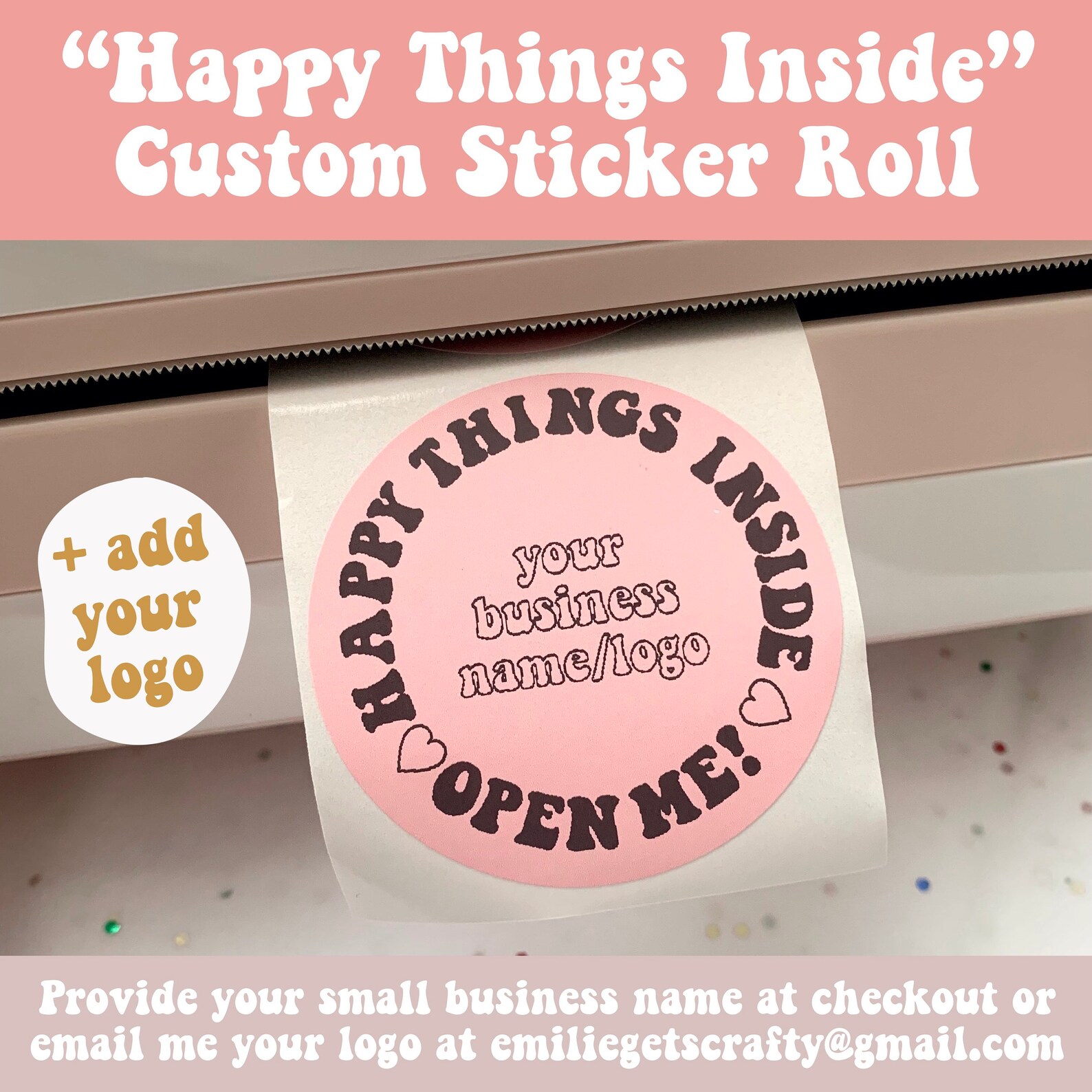 Custom Sticker Logo Thank You Sticker Custom Sticker Labels - Etsy