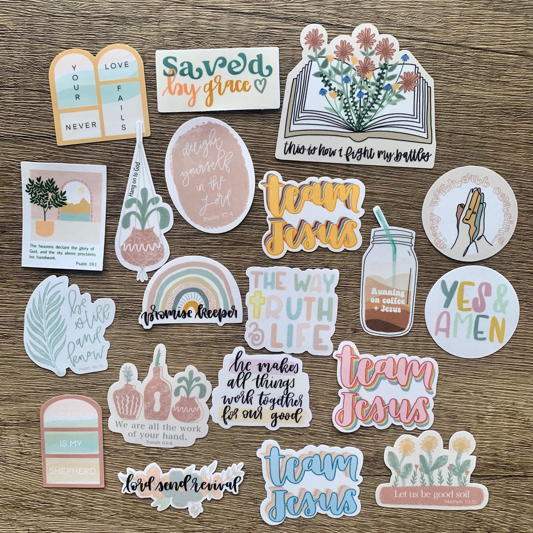 Mystery Sticker Pack Christian Sticker Pack Christian - Etsy