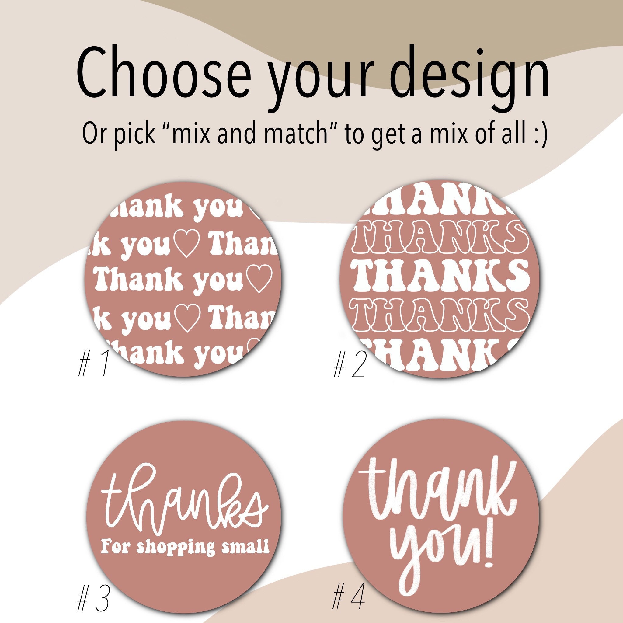 Stickers for Small Business Thank You for Shopping Small | Etsy