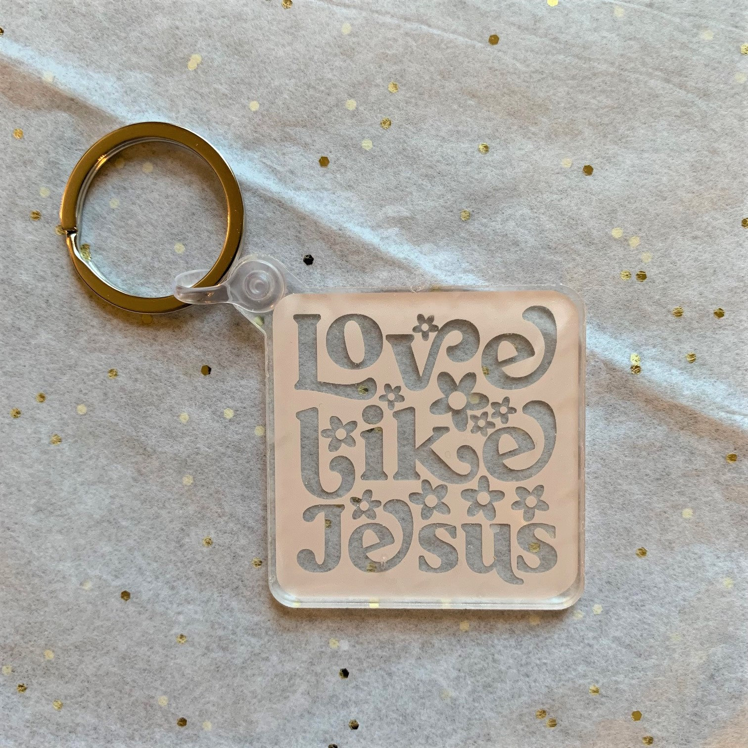 Religious Keychain Clear Acrylic Keychain Faith Keychain - Etsy