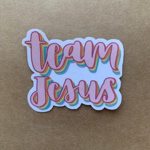 Team Jesus Sticker, Colorful Sticker, Christian Sticker Pack, Faith ...