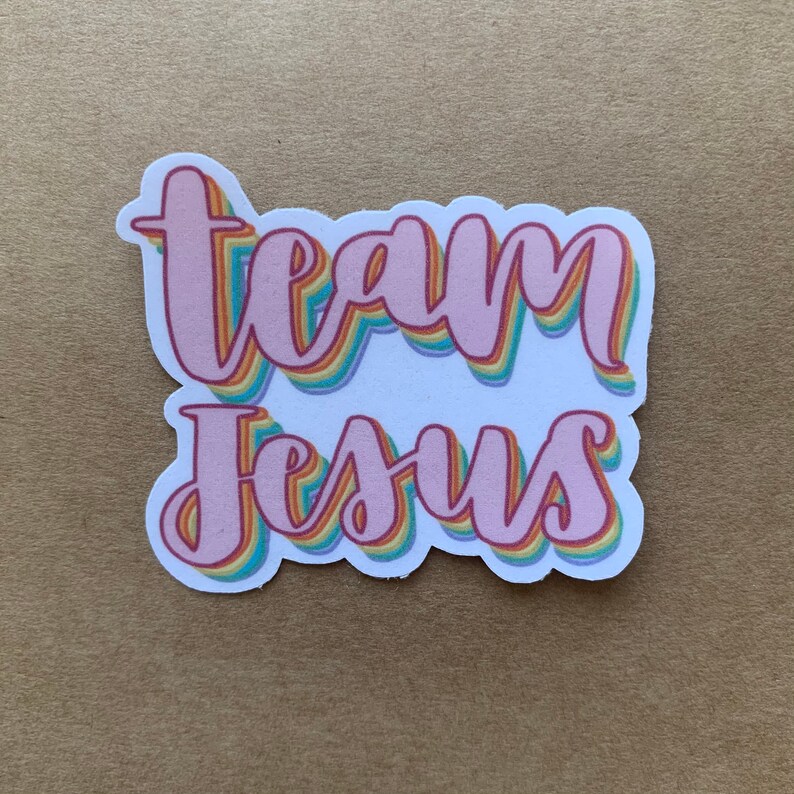 Team Jesus Sticker Colorful Sticker Christian Sticker Pack | Etsy