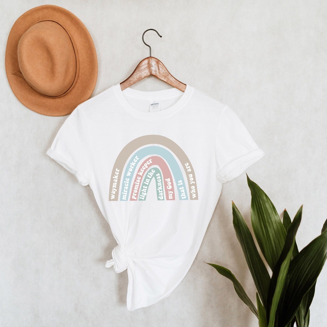Waymaker Shirt, Christian Rainbow Shirt, Christian Tees, Christian T ...