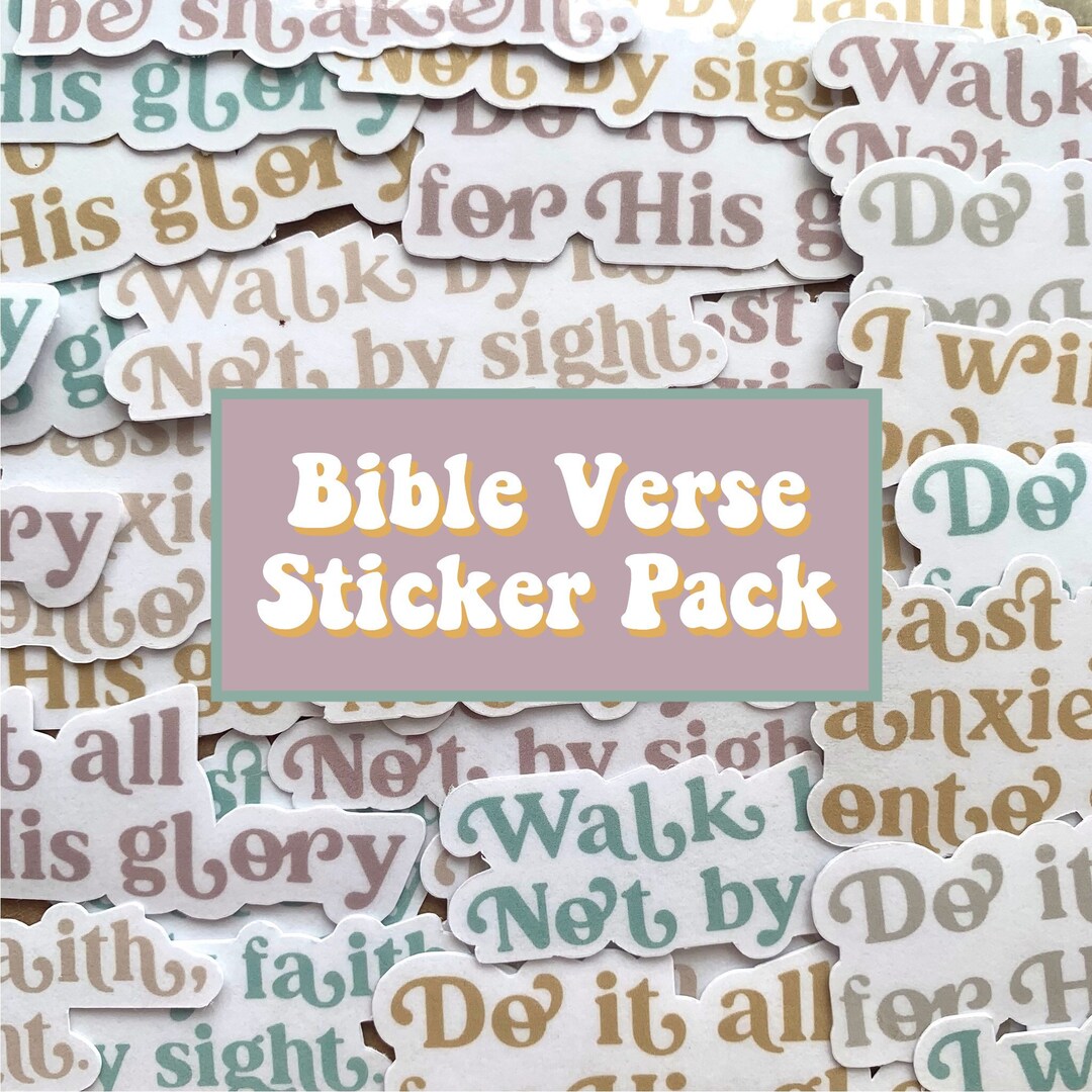 Christian Sticker Pack, Bible Verse Stickers, Boho Sticker Bundle ...