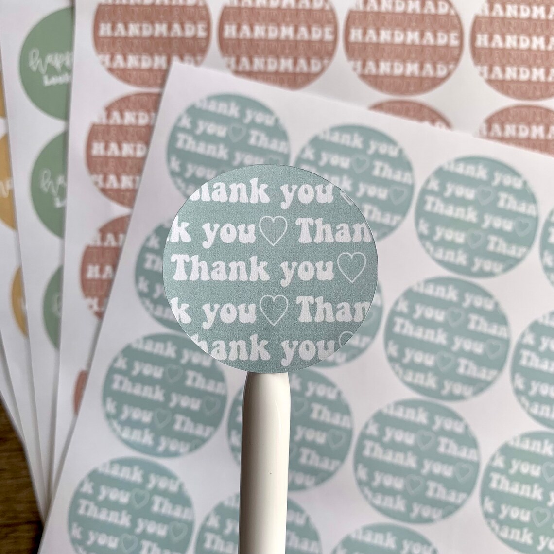 Thank You Stickers Boho Thank You Sticker Sheet Thank You | Etsy